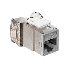 Leviton Atlas-X1 Shielded CAT6 RJ45 Quickport Connector, Grey